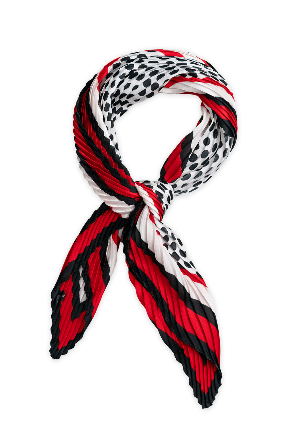 Mari Red Plissé Petit Scarf – Wild Cosmos